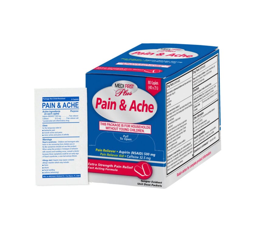 Pain & Ache Tablets, Fast Acting - Safetymax